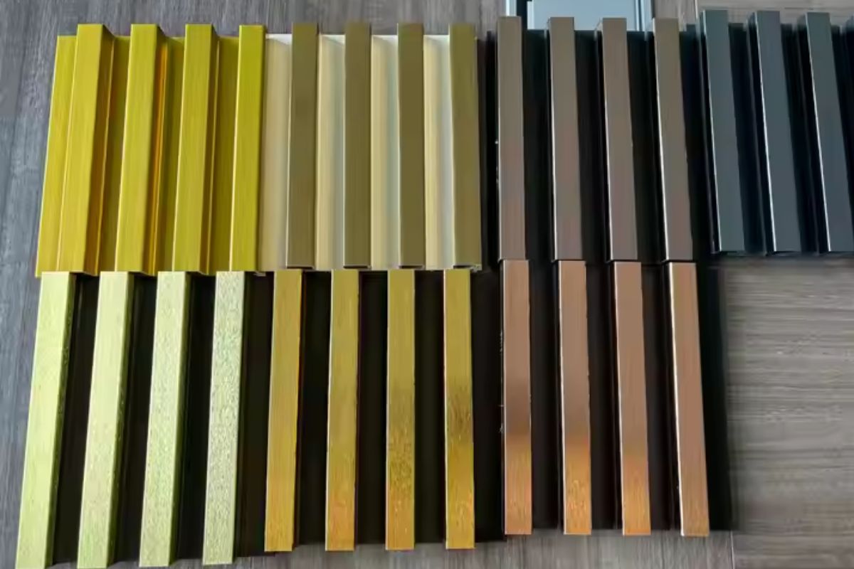 SS Gold Hairline Fluted Panel Manufacturers and Supplier in Dubai, UAE